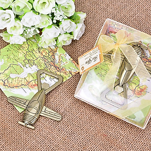 Youkwer 24 pcs Airplane Beer Bottle Opener for Wedding Party Favor with Exquisite Packaging Beer Accessories for Wedding Decoration,Birthday, baby shower Party Favor (Pack of 24 Airplane,Bronze)
