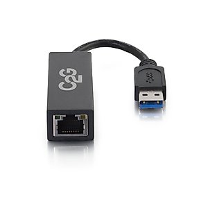 C2G Legrand USB 3.0 to Ethernet Gigabit Adapter, Ethernet Network Adapter, Black C2G Adapter, 1 Count, C2G 39700