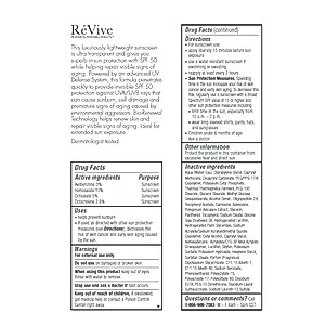 RéVive Soleil Superiéur Face Sunscreen - Broad Spectrum SPF 50 Sunscreen - Ultra-Transparent & Anti Aging Sun Care to Help Improve Skin Barrier Repair & Protect Against UVA/UVB Rays (1.7 oz)