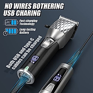 Zaekary Professional Hair Clippers Trimmer Kit, Cordless Barber Clippers Hair Cutting Kit Beard T Outliner Trimmers Haircut Grooming Kit Gift for Men Women Kids