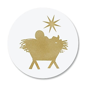 Peace Christmas Envelope Seals -Set of 72, Faith, Religious