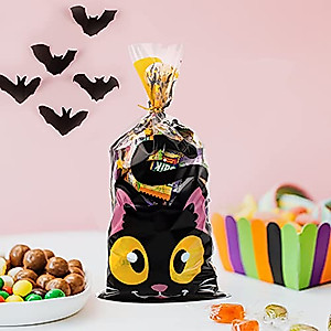 JOYIN 108 Pcs Halloween Cellophane Bags with Twist Tie Candy Treat Bags Sweet Bags Gift Bags Party Favors for Halloween Day Table Decor and Party Favor