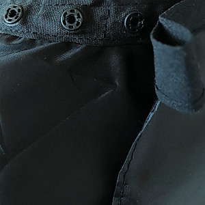 VETUZA Professional Barber Cape, Salon Cape with Snap Closure for Hair Cutting, Black 59" x 51"