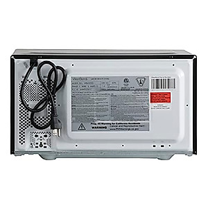 West Bend WBMW92S Microwave Oven 900-Watts Compact with 6 Pre Cooking Settings, Speed Defrost, Electronic Control Panel and Glass Turntable, Metallic