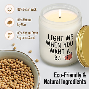 Gifts for Him - Light Me When You Want A BJ Candle, Funny Birthday Gifts for Men Naughty Valentines Day Engagement Anniversary Christmas Gifts for Husband Boyfriend Fiance Guy
