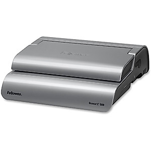 Fellowes 5216901 Quasar 500 Electric Comb Binding System, 16 7/8 x 15 3/8 x 5 1/8, Metallic Gray