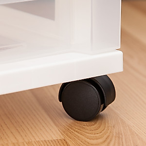 IRIS USA 585636 6-Drawer Storage Cart with Organizer Top, White