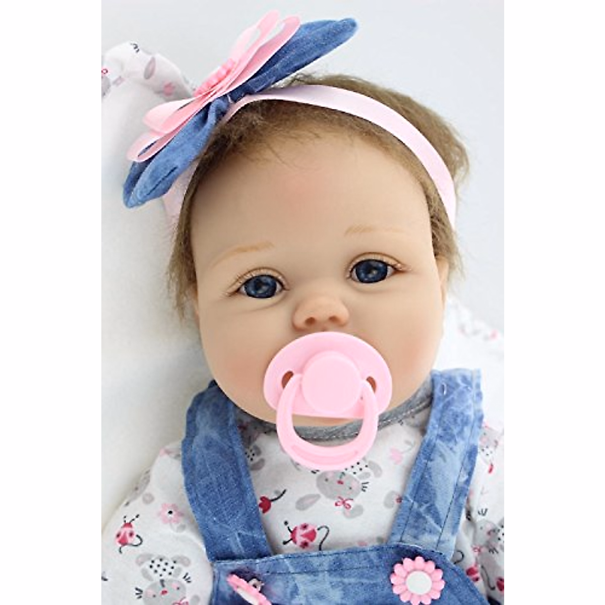 scnbom Reborn Baby Dolls Black Girls 22inch Realistic Silicone Toddler Lifelike Babies That Look Real boy Eyes Open (Green)