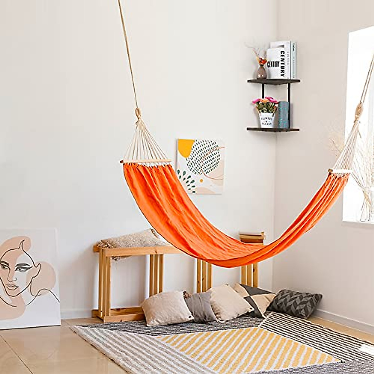 SEHERTIWY Corner Floating Shelves for Wall, 7 Tier Rustic Wall Shelves Corner Storage Shelves Small Shelf White Floating Shelves for Bedroom, Living Room, Bathroom, Kitchen