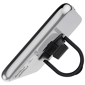 Ghostek LOOP Magnetic Phone Strap Holder for Hand with Kickstand Ergonomic Finger Grip Works with Car Mounts and Detachable for Wireless Charging Designed for iPhone, Galaxy, Pixel Case Covers (Black)