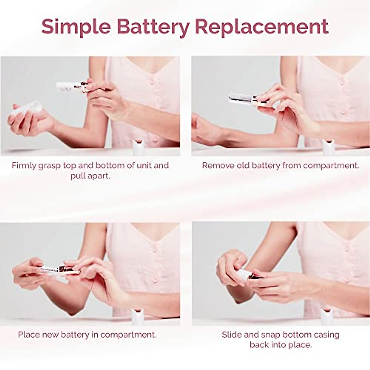 Finishing Touch Flawless Women's Painless Hair Remover, Blush/Rose Gold