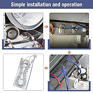 W10864898 Dryer Heating Element Compatible with whirlpool, Kenmore Elite, may-tag, Replaces AP6026295 W10832958-3 Years Warranty- Figure 6 Can See More Models