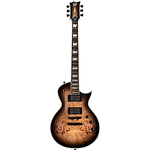 ESP 6 String LTD Deluxe EC-1000 Electric Guitar, Black Natural Burst, Right, (LEC1000BPBLKNB)