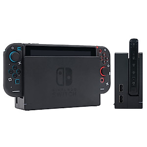 BelugaDesign Game Over Switch Case | Squid Dockable Retro Arcade Cool Cover Shell | Compatible with Nintendo Switch (Switch Standard, Black White)