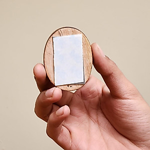 Indian Shelf 6 Pack Wood Wall Hooks- Adhesive Wall Hooks -Decorative Wall Hooks for Hanging- Boho Wall Hooks -Sticky Coat Hooks Wall Mount- Wooden Towel Hooks for Bathroom Wall Mounted- Style 1