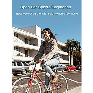 HIWEFEN Bone Conduction Headphones Bluetooth 5.3 Wireless Open Ear Sport Earphones with Mic, 8Hr Playtime, Waterproof Sweat-Proof Over Ear Conducting Headphones for Running, Workout, Gym, Cycling