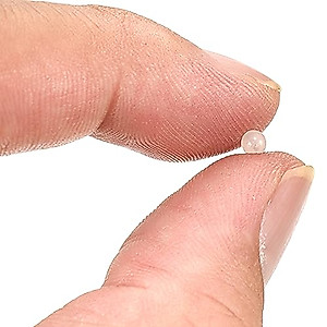 M METERXITY 200 Pcs Glow Fishing Beads - Plastic Luminous Round Bait Egg Lure Rigs Apply to Outdoor Tackle Tool (3mm, White)