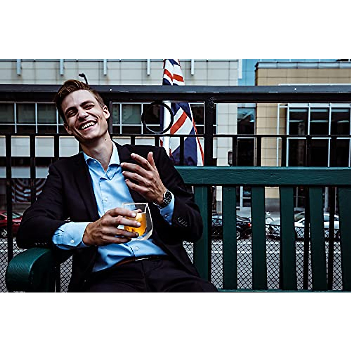 Whiskey Glasses Set of 2, Premium Lead-Free Crystal Clear Scotch Thick Weighted Bottom Rocks Glass with Elegant Box, Great Gift for Father's Day, Dad's Birthday or Scotch Lovers and Man