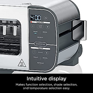 Ninja ST101 Foodi 2-in-1 Flip Toaster, 2-Slice Capacity, Compact Toaster Oven, Snack Maker, Reheat, Defrost, 1500 Watts, Stainless Steel (Renewed), 2-Slice Compact Oven Capacity