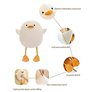 JOSON Duck Stuffed Animals, Cute Duck Plush Pillow, Christmas, Valentine's Day Gifts (White 13.7 inches)