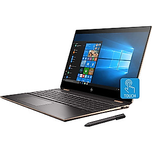 2019 HP Spectre x360 15t Touch 4K IPS AMOLED GTX 1650 with 6 core(9th Gen Intel i7 9750H, 1TB SSD, 16GB, 2-in-1, 3 Years McAfee Internet Security, Windows 10 PRO Upgrade, HP Warranty) Dark Ash