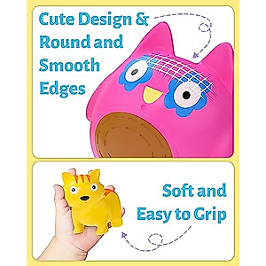 Mold Free Animal Baby Bath Toys for Toddlers 1-3 / Infants 6-12-18 Months, Toddler Bath Toys for 1 2 3 4 Year Old Girls Boys Gifts, No Hole Bathtub Toys, Pool Toys for Toddlers Age 1-2 (6 Pcs)