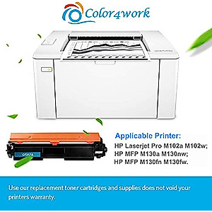 Color4work Compatible Replacement for HP 17A CF217A Toner Cartridge 2 Pack and HP 19A CF219A Drum Unit 1 Pack for HP Laserjet Pro M102 M102w, MFP M130 M130fn M130fw M130fn Printer