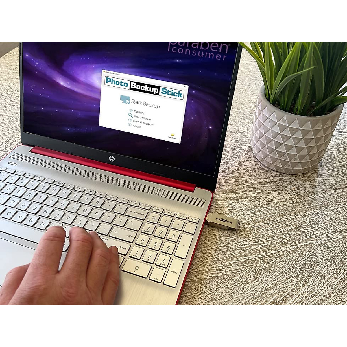 Photo Backup Stick Omega Universal Picture and Video Backup for Any Device - iPhone, Android, Computer, Tablets (128GB)