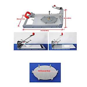 HayWHNKN Pizza Dough Press Machine Dough Pastry Manual Press Machine 3-25mm Thickness Adjustable with Handle Lever Design