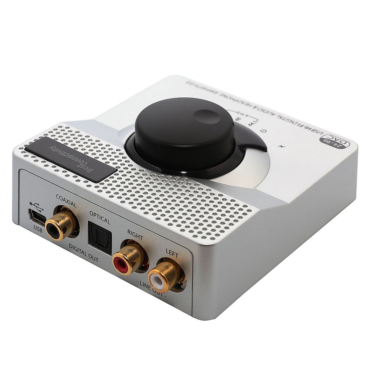 Syba USB 24 Bit 96 KHz DAC Digital to Analog Headphone Amplifier 2 Stage EQ Digital/Coaxial Output and RCA Output (SD-DAC63118)