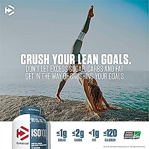 Dymatize ISO100 Hydrolyzed Protein Powder, 100% Whey Isolate, 25g of Protein, 5.5g BCAAs, Gluten Free, Fast Absorbing, Easy Digesting, Fruity Pebbles, 20 Servings