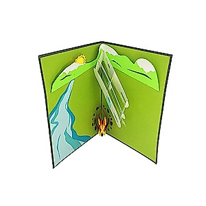 PopLife Camping Trip 3D Father's Day Pop Up Card - Happy Anniversary, Retirement Gift, Valentine's Day card for Him, Birthday - Mountain Card, RV Traveler - for Husband, Son, Father