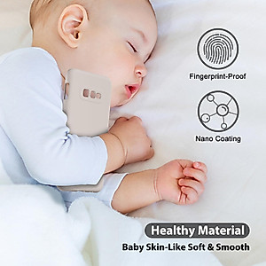 oakxco Designed for Samsung Galaxy S10e Phone Case Liquid Silicone, Cute Thin Slim Soft Rubber TPU Plain Smooth Gel Cover for Women Girl Aesthetic, Matte Solid Protective & Shockproof, Beige Stone