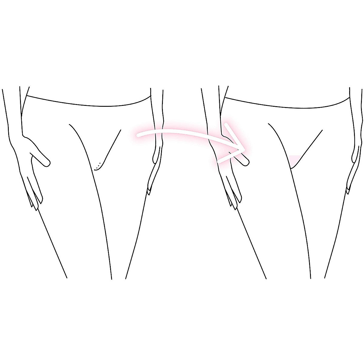 Camel Toe Concealer Seamless Invisible Reusable Silicone Camel Toe Hider for Women Leggings,Swimwear,Activewear (Petite)