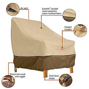 Classic Accessories Veranda Water-Resistant 38 Inch Deep Seated Patio Lounge Chair Cover, 2-Pack, Patio Furniture Covers