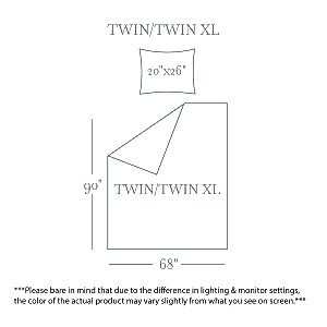 Swift Home Twin/Twin XL Light Grey Dorm Bedding - Floral Pintuck Duvet Cover Set - 2 Pieces Back-to-School Bed Linen, 1 Duvet Cover and 1 Pillow Sham