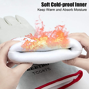 BEETRO -292℉— -418℉/-180℃— -250℃ or Above Antifreeze Gloves for Dry Ice Handling Liquid Nitrogen Low Temperature Resistant Sponge Inner 16 Inch