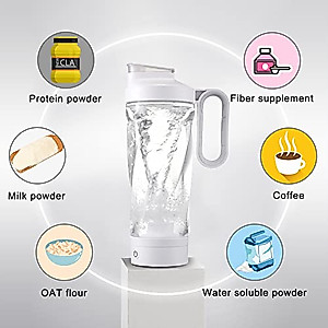 Electric Shaker Bottle, 34 oz Blender Bottles, Made with Tritan - BPA Free - Portable Mixer Cup/USB Rechargeable