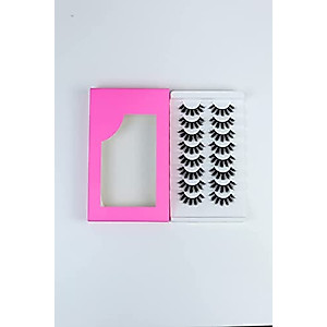 beautykaisen 8Pair 3D False Eyelashes Cross Fluffy Natural Look PACK Volume Fluffy Natural Faux Mink Lashes(3D999 DRAK PINK) 8pair-3D999 8pair-3D999 0
