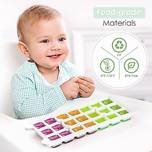 Ice Cube Tray with Lid and Bin - Jadkysarh Small Nugget Ice Cube Trays for Freezer Easy Release Silicone Ice Cube Molds for Chilling Whiskey Cocktail Coffee Fruit Seafood 3 Trays with Ice Scoop