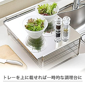 下村企販 Shimomura Kihan 35728 Tsubamesanjo Dish Rack, Slim, Vertical Storage, Made in Japan, Stainless Steel, Chopsticks Rest Included
