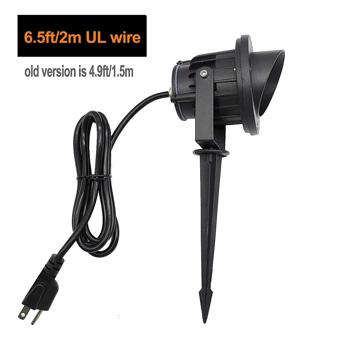 VanRayal 10W Outdoor Landscape Spotlights,120V WarmWhite Garden Pathway Light for Yard,Patio,Lawn, Wall, Flood,Driveway,Tree Lighting,6.5ft Wire,UL Cert,2 Pack