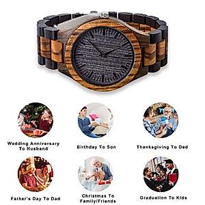 kullder Personalized Groomsmen Gifts for Wedding Engraved Watch for Best Man to Men Custom Wooden Watches for Men Personalized Groomsmen Gifts Ideas