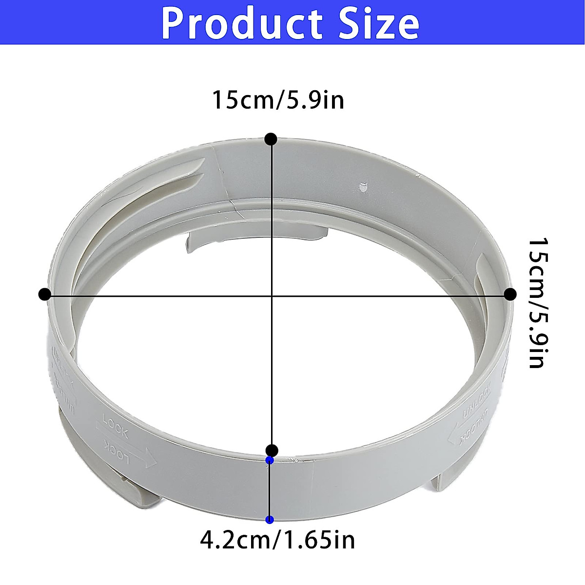 AMIJOUX 6 inch Portable Air Conditioner Exhaust Hose Extention Coupler, Mobile Air Conditioning Exhaust Pipe Tube Connector Accessories, Extention Adapter Universal for Air Conditioning