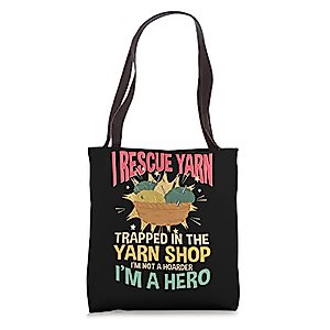 I Rescue Yarn Knitting Knitter Crocheting Crocheter Tote Bag