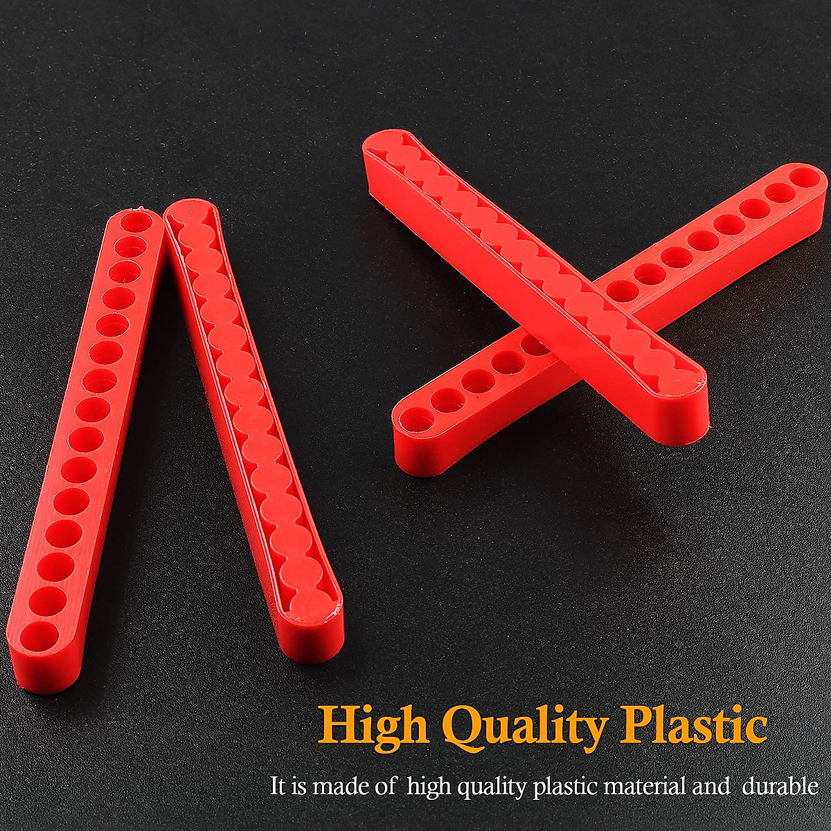 LDEXIN 20Pcs 15 Holes Hex Shank Screwdriver Bit Holder, Plastic Screwdriver Head Storage Case, Drill Bit Storage Case, Screwdriver Head Holder Organizer Fit for 1/4 Inch Hex Shank, Red
