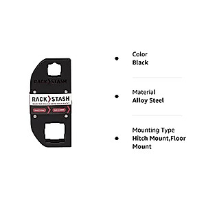 Rack Stash Vertical Wall Mounted 2" Hanging Hitch Storage by 1UP USA | Garage Organization, Bicycle, Ski, Cargo Carrier, (Quick Install, USA Made), Industrial Grade Powder Coated Steel, Holds 90lbs