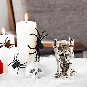 IMIKEYA 1 Pc Skull Pen Holder Skeleton Pen Display Stand Makeup Brush Holder Fountain Pen Holder Skull Display Brush Pen Rack Halloween Display Skeleton Statue for Halloween Home Party Decor