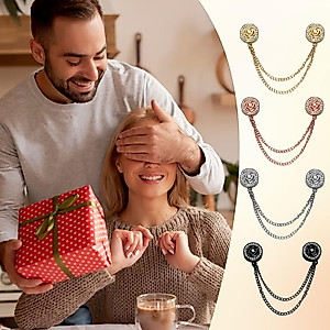 Multi-function Magnetic Clothing Clips, 2024 New Magnetic Clothes Clips Powerful Hijab Magnets with Chain, Safty Shirt Cincher Clip Clothes Pins Fashion Accessories for Women Dress (nut-shaped)