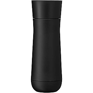 WMF Insulated Thermos Flask, 0.35 L, Height 22 cm/Diameter: 7.4 cm, Automatic Closure, 360° Drink Opening, Black